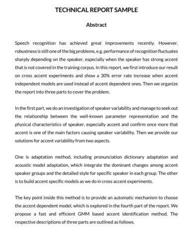 Best Technical Report Examples Format And Templates