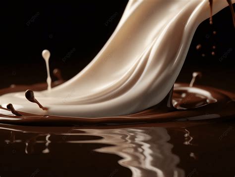 حليب الشوكولاته السائل التصوير خلفية الإعلان شوكولاتة حَلوَى طعام
