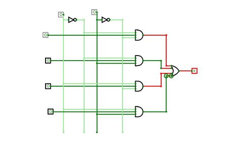 Circuitverse 4x1 Multiplexer Circuit Diagram