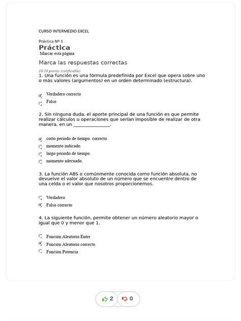 Curso Intermedio Excel Compress Pdf Función Matemáticas
