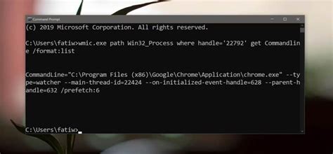 Cómo ver los argumentos de la línea de comandos para una aplicación en ejecución en Windows 10