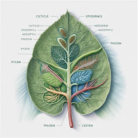 Cross Section Of A Leaf Micro Level Parts Of Leaf Botany And Its