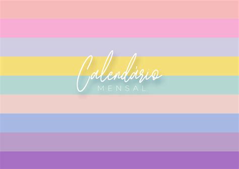 Calendario Mensal 2023 Colorido Fofo Capa 4 Fazendo A Nossa Festa