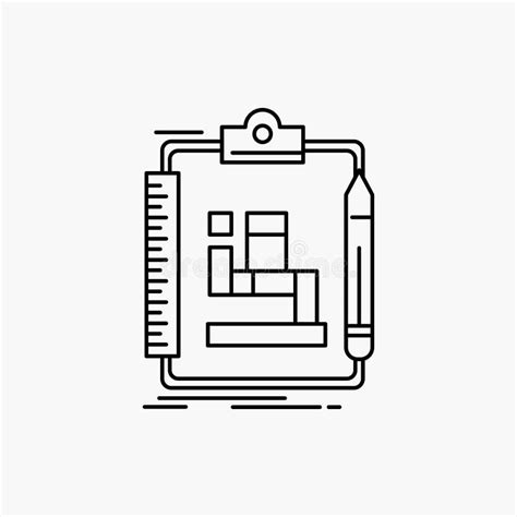 Algoritm Process Intrig Arbete Workflowlinje Symbol Vektor Isolerad Illustration Vektor