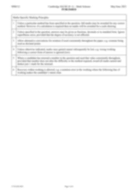 Solution Cambridge Igsce 9 1 Mathematics June 2021 Question Paper 1 Model Answer And Scheme