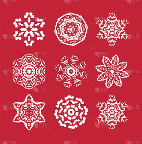 白色向量雪花