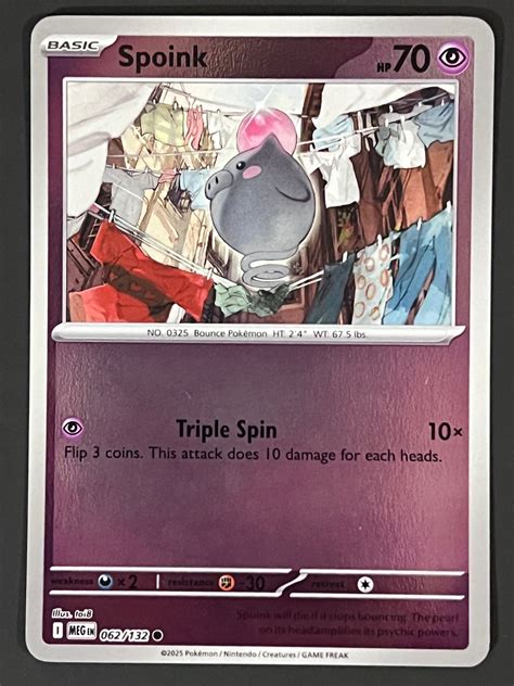 062132 Spoink Pokémon Mega Evolution Base Common Reverse Jarvvos