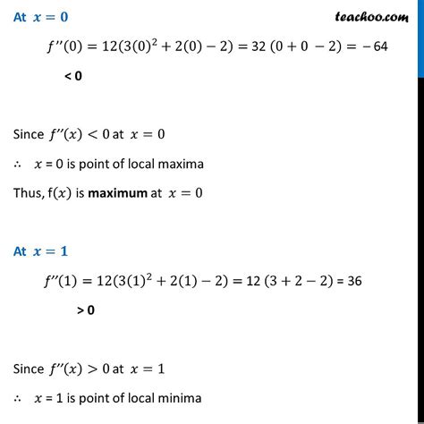 Example Find Local Maximum And Local Minimum Values