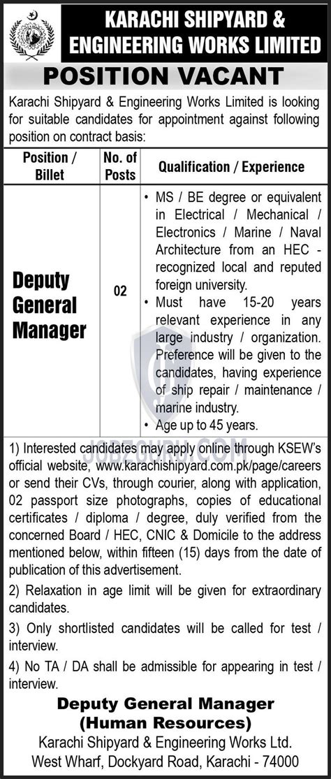 Deputy General Manager Advertisement Image Jobzguru