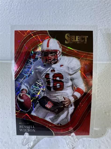 Russell Wilson 2022 Select Draft Picks Red Lazer Prizm Parallel 171