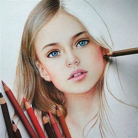 Realistic Portraits In Colored Pencil