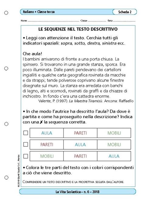 Tipologia A Testo Narrativo E Testo Descrittivo Scuola Media Redooc