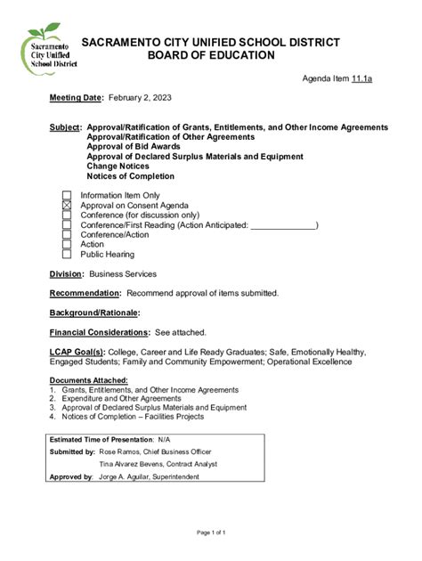 Fillable Online Agenda Stockton Unified School District Boarddocs
