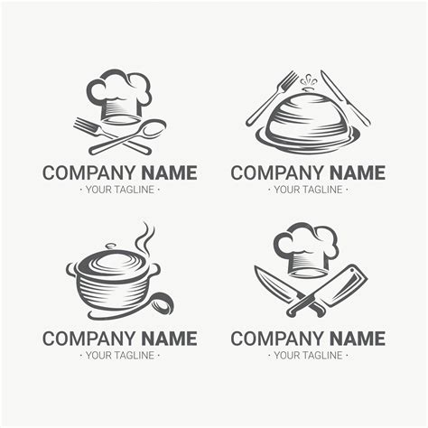 Premium Vector Collection Of Company Logos With Restaurant Chef Tool As Identity