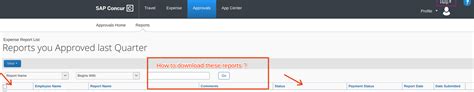 Reporting All Approved Expenses Approvers Home Sap Concur Community