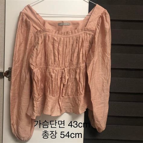 체리코코 피치 스퀘어넥 블라우스 ~55 헬로마켓