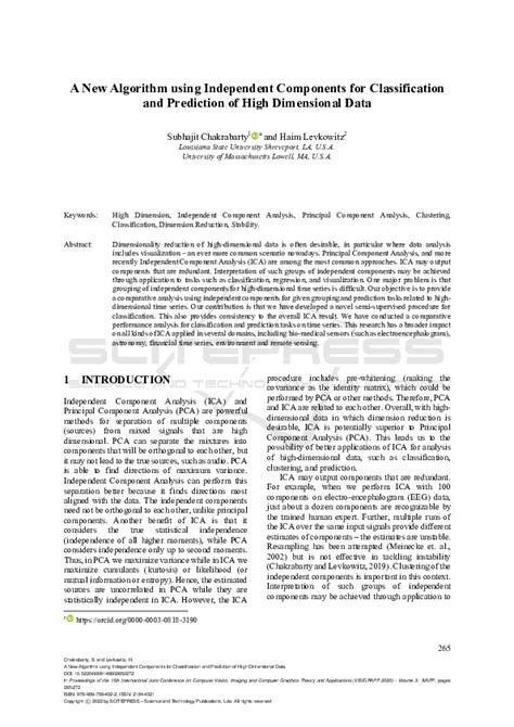 Pdf A New Algorithm Using Independent Components For Classification And Prediction Of High