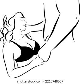 Girl Line Art Drawing Sketch Vector Stock Vector Royalty Free 2213948657 Shutterstock