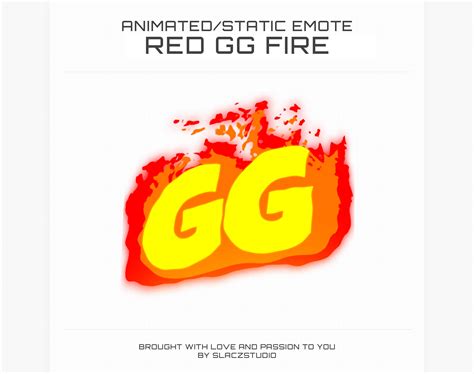 Animated Emote Gg Fire Twitch Emote Discord Emote Etsy Uk