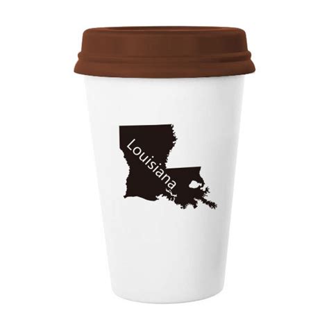 Louisiana America Usa Map Outline Mug Coffee Drinking Glass Pottery