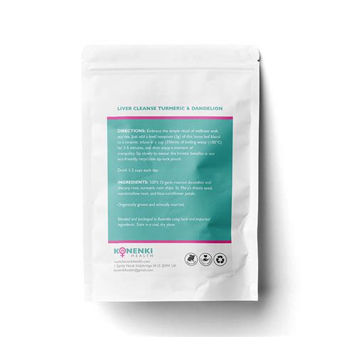 Organic Turmeric And Dandelion Liver Detox Tea Konenki Health