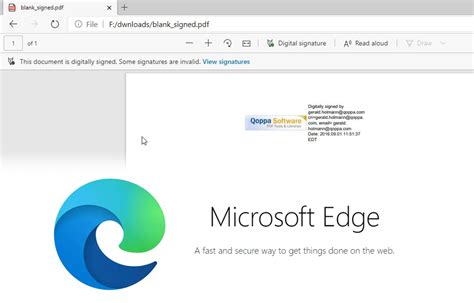 Microsoft Edge Πλέον μπορεί να επικυρώνει ψηφιακές υπογραφές σε Pdfs