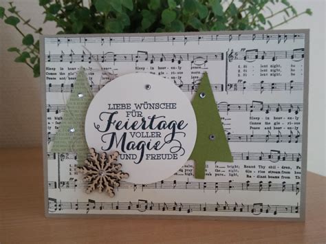 Weihnachtskarte Mit Musik Weihnachtskarten Karten Basteln