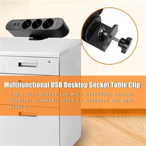 Multifunctional Usb Desktop Socket Table Clip Clam Grandado