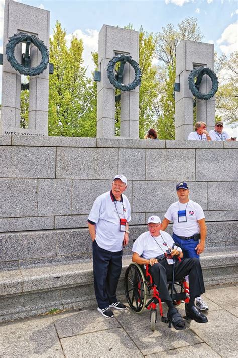 Veterans At Pillars In National World War 2 Memorial Editorial
