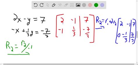 solved use gaussian elimination to find all solutions to the given
