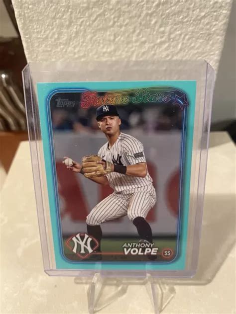 Anthony Volpe 2024 Topps Aqua Parallel 180 New York Yankees Future