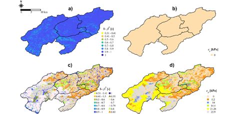 the vegetation parameter map for the analyses no vegetation and with