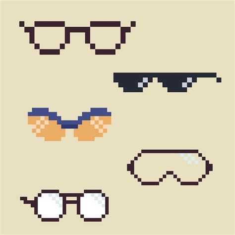 Distinctive Pixel Glasses Vectors And Illustrations For Free Download