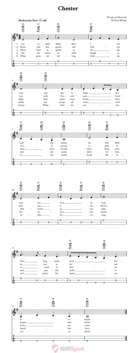 Chester Easy 3 String Cigar Box Guitar Sheet Music And Tab With