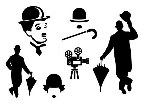 Silhouette Charlie Chaplin Vectors 156151 Vector Art At Vecteezy