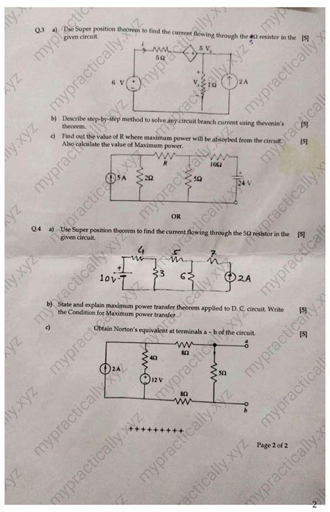 Network Analysis Important Questions For Exam