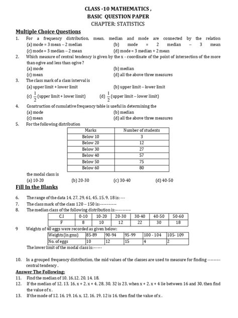 Stats Questions Pdf