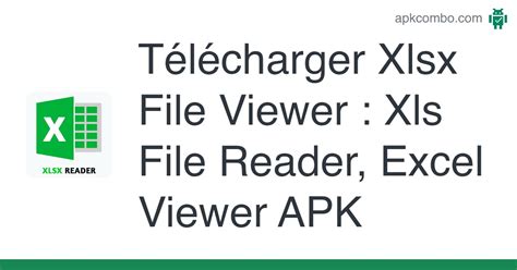 Télécharger Xlsx File Viewer Xls File Reader Excel Viewer APK