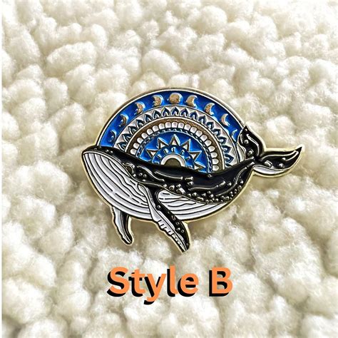 Whales Enamel Pin Save Whale Badge Ocean Whale Enamel Pin Save The