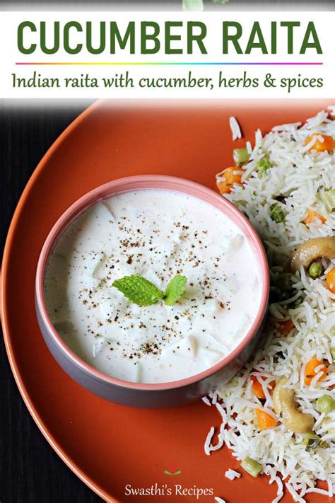Cucumber Raita Recipe For Biryani Pulao Swasthis Recipes