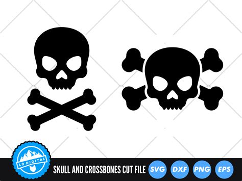 Skull Crossbones Svg Jolly Roger Cut File Pirate Skull Svg By Ld