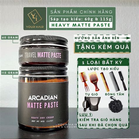 Sáp Tạo Kiểu Arcadian Matte Paste 60g And 115g Shopee Việt Nam