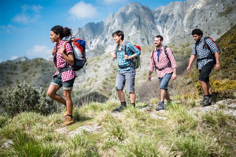 People Hiking Trail