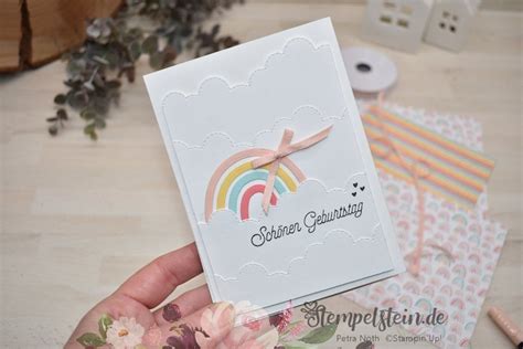 Easelcard Regenbogen Wünsche Kreatives mit Stampin Up Flamingo