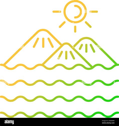 Island Gradient Linear Vector Icon Stock Vector Image And Art Alamy