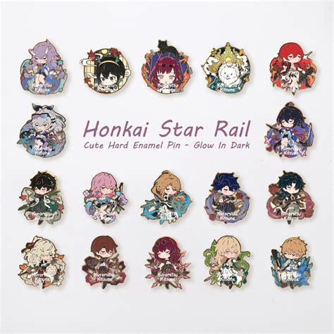Honkai Star Rail Glow In The Dark Vol 1 Hard Enamel Pin Shopee