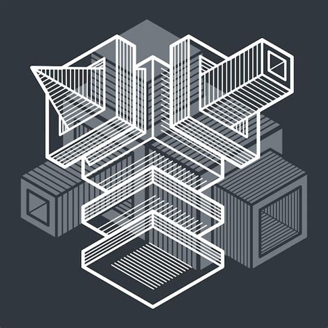Premium Vector Isometric Abstract Vector Dimensional Shape Polygonal