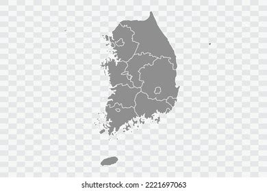 백색 백색 Png에 대한민국 지도 회색 스톡 벡터로열티 프리 2221697063 Shutterstock