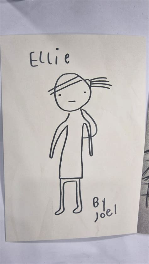 Joel Drawing To Ellie The Last Of Us Etsy