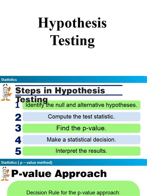 Hypothesis Testing Pdf P Value Statistical Significance
